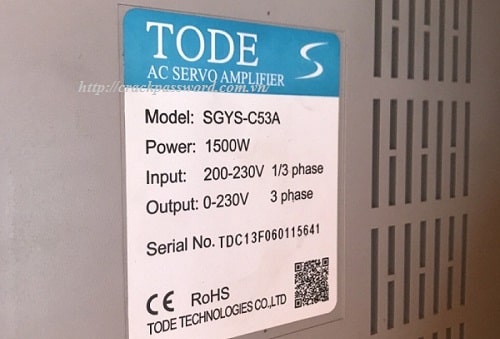 Sửa lỗi servo Tode SGYS-C53A - Thịnh Tâm Phát